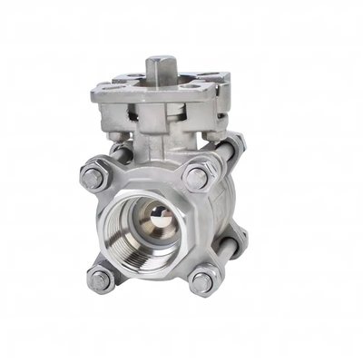 Three-piece ball valve high platform 304 stainless steel 3PC wire welded 1 "2" dn15/20/25 pneumatic valve