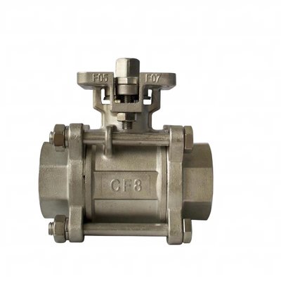 Three-piece ball valve high platform 304 stainless steel 3PC wire welded 1 "2" dn15/20/25 pneumatic valve
