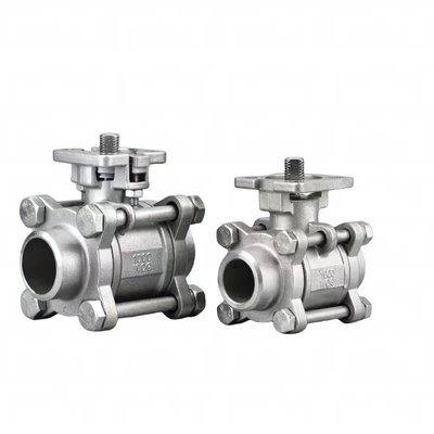 304 Three-piece welded high platform butt welded ball valve Stainless steel 316 welded three-piece ball valve Q61F