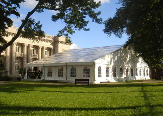 Waterproof PVC Wedding Party Tent , White Fabric Roof Garden Party Marquee