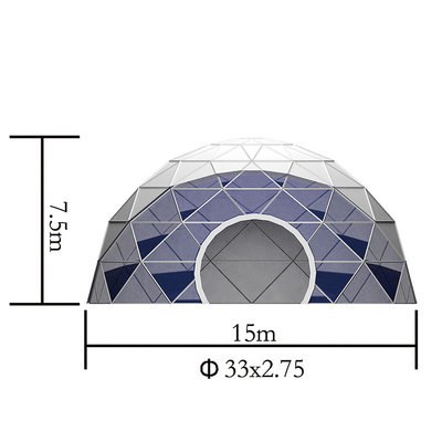 15m Diameter Geodesic Dome Tent Marquee Greenhouse With White PVC Fabric
