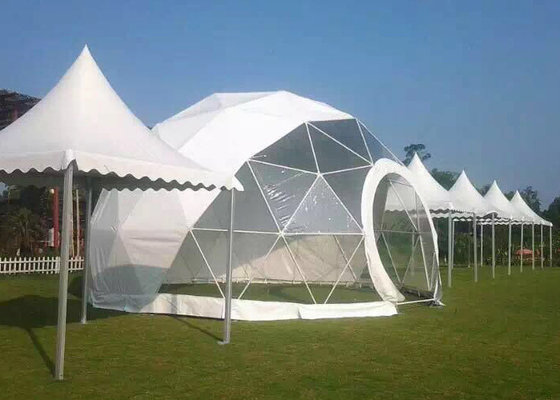 Large Geodesic Dome Tent Marquee Greenhouse 20m Diameter With Whtie Fabric PVC Cover