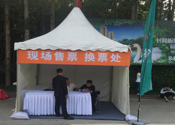 3 X 3m Outside Pagoda Party Tent Flame Retardant Sidewalls With White Window