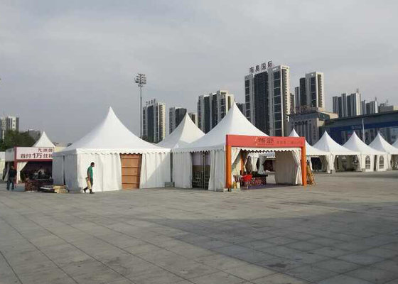 Clear White Gazebo Tent , Canopy Party Tent DIN 4102 B1/M2/B1UV - Resistant