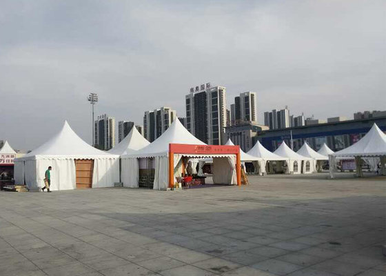 Clear White Gazebo Tent , Canopy Party Tent DIN 4102 B1/M2/B1UV - Resistant