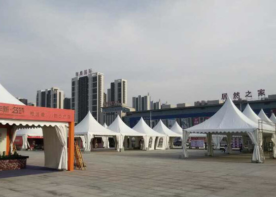 Clear White Gazebo Tent , Canopy Party Tent DIN 4102 B1/M2/B1UV - Resistant