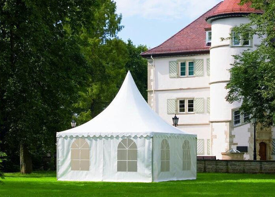 White Color Garden Party Tent , Outside Wedding Tents Fast Install / Dismantle