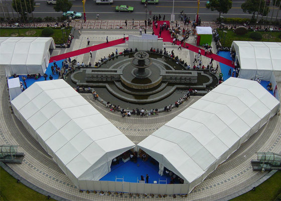 1000 People Large Outdoor Canopy Tent , White Party Tent With Anti UV PVC