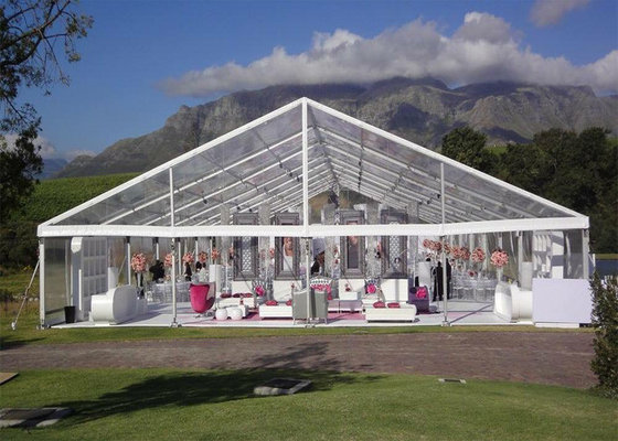 Weather Proof Large Clear Span Tent Fast To Install / Dismantle Transparent Wedding Tent