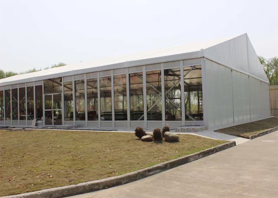 Clear span Structure Luxury Wedding Tents 20 x 25m Wind Resistant with Glass Wall