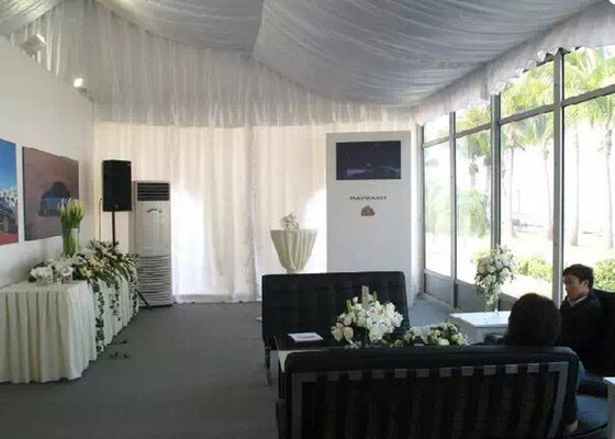 100 - 500 People Wedding Reception Tent , Marquee Party Tent With White Roof Linings