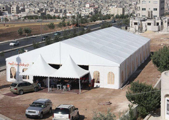 PVC Fabric Luxury Party Tent , Water Resistant Tent For Over 300 People