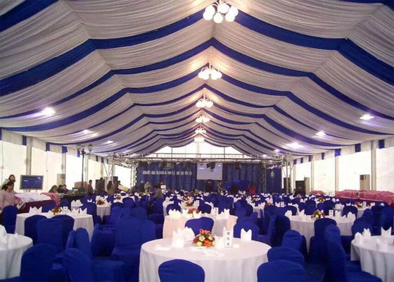 PVC Fabric Luxury Party Tent , Water Resistant Tent For Over 300 People