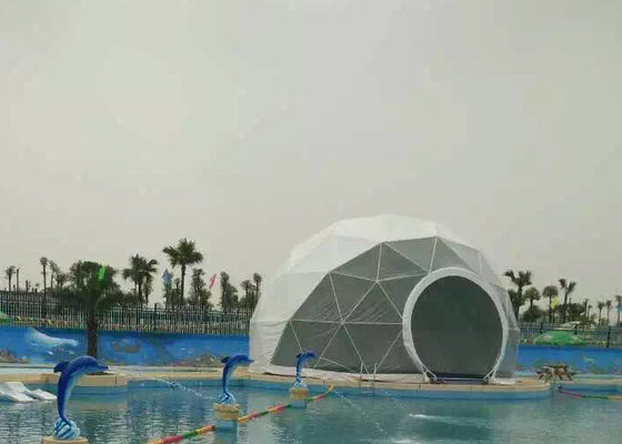 Outdoor Geodesic Dome Tent Wind Resistant Sphere Tents With White PVC Fabric