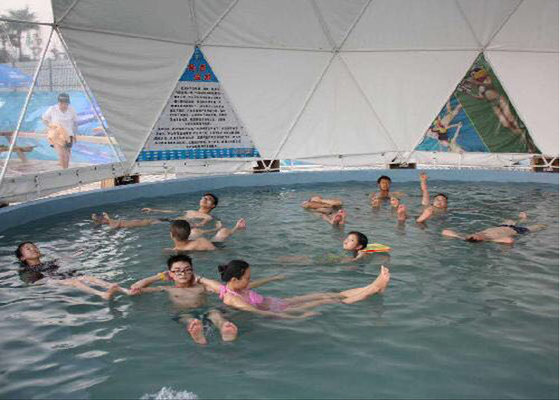 Outdoor Geodesic Dome Tent Wind Resistant Sphere Tents With White PVC Fabric
