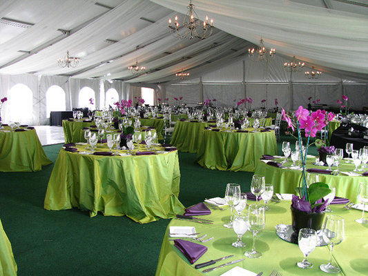 Rain Proof Garden Marquee Tent Strong Cold Resistance With White Fabric Cover