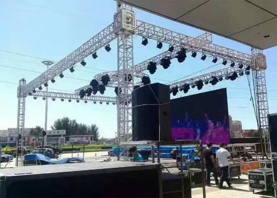 6082 Recyclable Stage Roof Truss , 12 - 30m Span Trade Show Truss For Outdoor Events