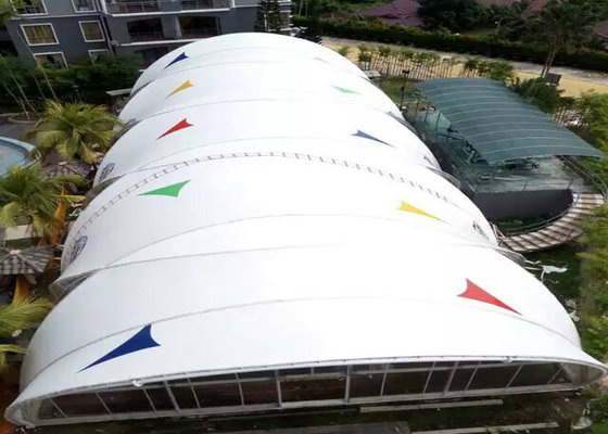 Customized Tensile Roof Structures , Outdoor Shade Tensile Tent Structures For Meeting
