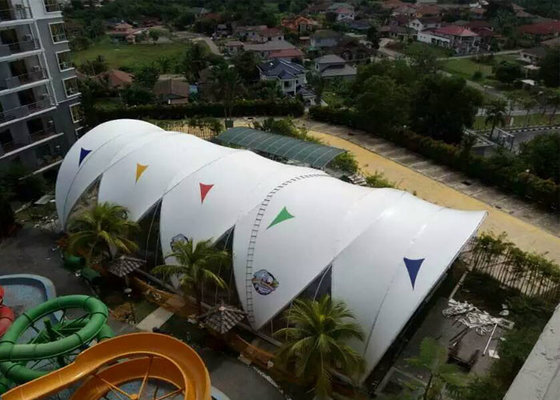 Customized Tensile Roof Structures , Outdoor Shade Tensile Tent Structures For Meeting