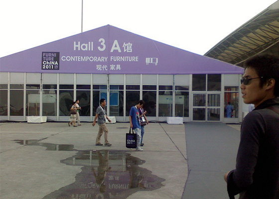 18m Glass Walls Fabric Structure Large Outdoor Canopy Tent For Events Fast Install
