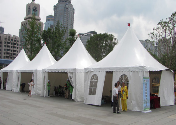 Unique White 5m Pagoda Party Tent Waterproof PVC Fabric For Festival