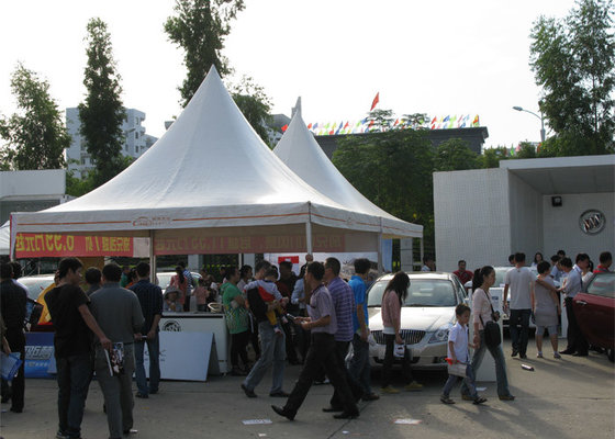 Unique White 5m Pagoda Party Tent Waterproof PVC Fabric For Festival