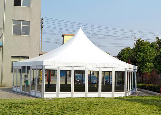 6 Side Diameter 10 m Pagoda Party Tent Wind Resistant With Waterproof PVC Fabric