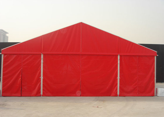 Aluminium Frame Outdoor Party Tents Flame Retardant With Red PVC Walls