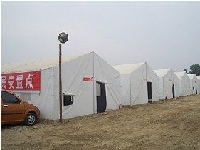 High Reinforced Aluminum Military Style Tents 4M * 6M UV Resistance With PVC Cover