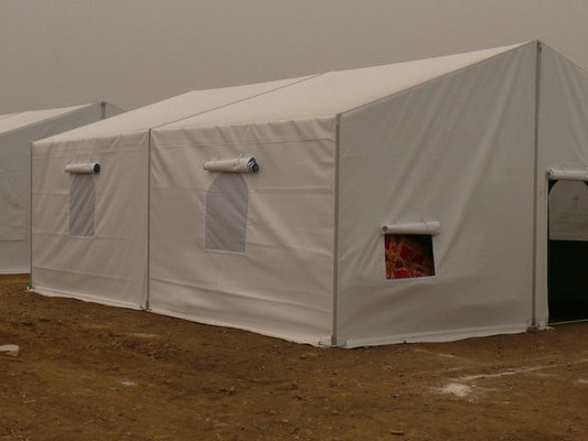 Customized Military Style Tents Self Cleaning Heat Insulation With PVC Sidewall