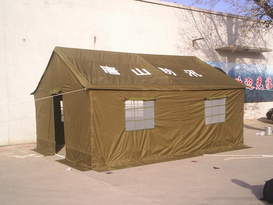 Disaster Relief Heavy Duty Canvas Tents Frame Style For Army / Military