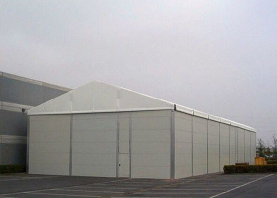 Anti Aging 10 X 24m Industrial Storage Tents With Sandwich Hard Wall Roller Shutter