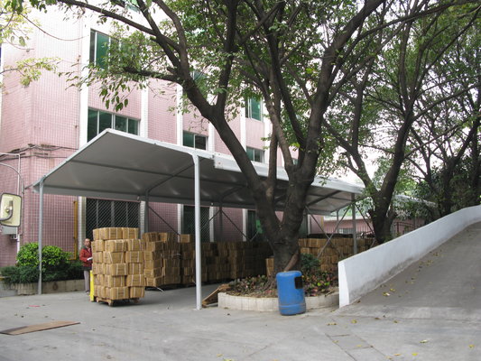 White PVC Fabric Roof Industrial Storage Tents Customized ISO CE Certification