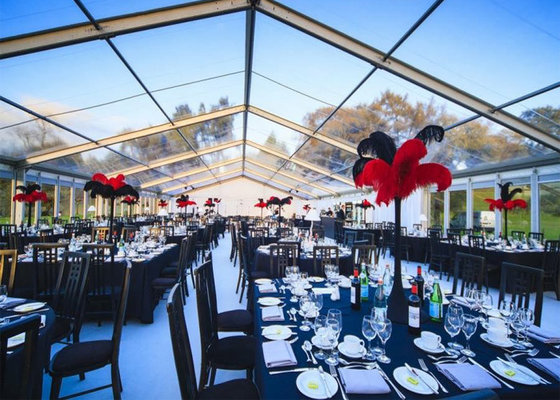 Strong Frame Heavy Duty Tents For Camping , Clear Roof Wedding Tent With 300 Person Seat