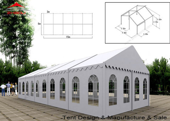 UV Resistant White Commercial Event Tent With Windows , Span Width 3m - 40m
