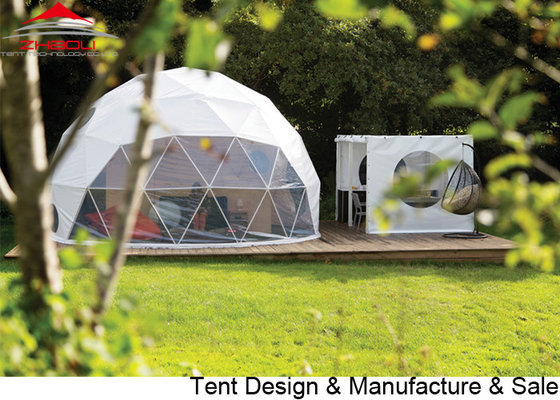 White And Transparent Dome Tent For Greenhouse Diameter 6m B1 M2 CE