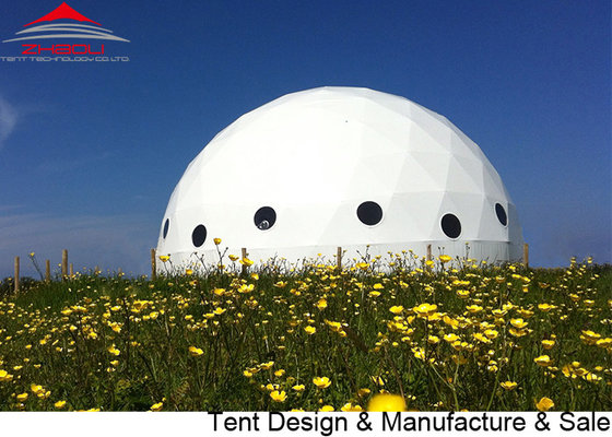 White And Transparent Dome Tent For Greenhouse Diameter 6m B1 M2 CE
