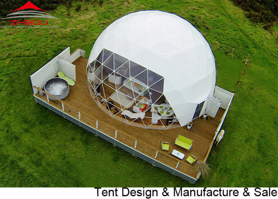 Luxury Geodesic Dome Camping Tents Diameter 8m / Outdoor Party Marquee