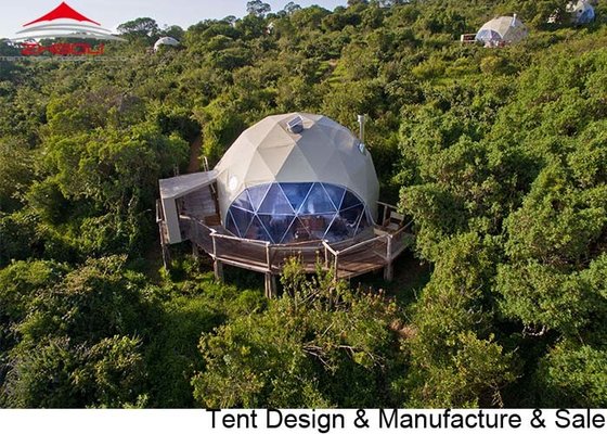 Luxury Geodesic Dome Camping Tents Diameter 8m / Outdoor Party Marquee