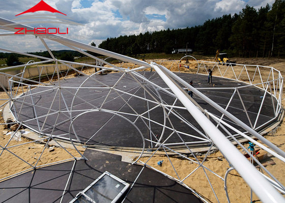 Luxury Geodesic Dome Camping Tents Diameter 8m / Outdoor Party Marquee
