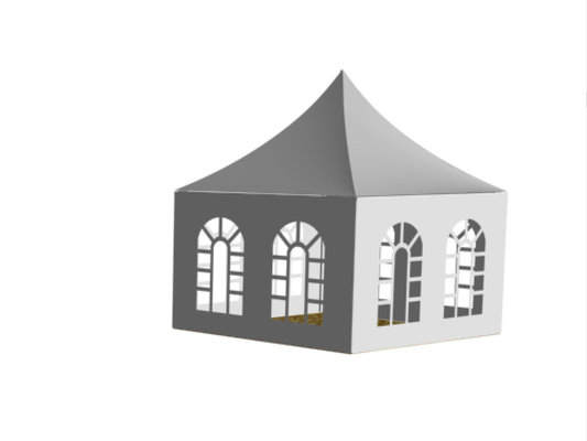 4x4m Waterproof Pagoda Party Tent / Outdoor Canopy Gazebo White Color