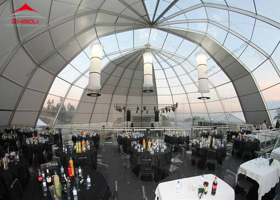 Aluminum Frame Transparent Marquee Tent Outside With Unique Decorations