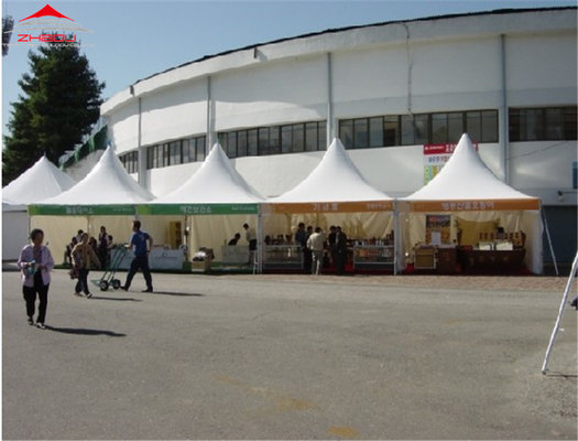 Fire Safety Aluminum Pagoda Tent With Waterproof And Fireproof PVC Cover And Sidewalls