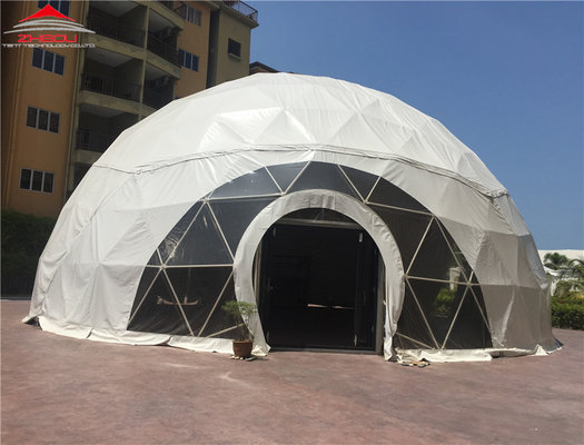Transparent Entrance Steel Geodesic Commercial Dome Tents For Celebration