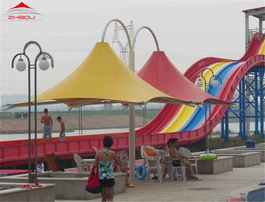 Colorful Roof Fabric  Temporary Tensile Structures / Outdoor Shade Structures