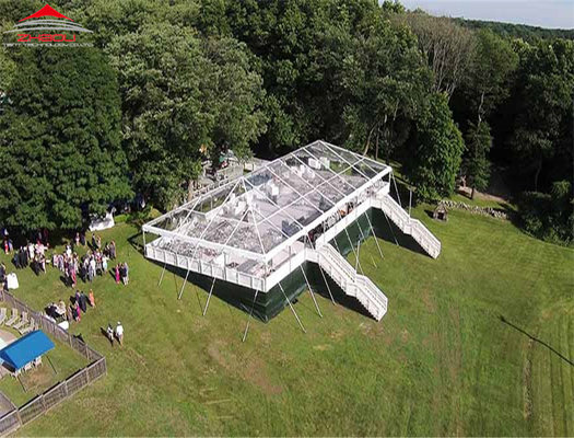 20M Romantic Luxury Wedding Tents / Double White PVC Large Party Marquee
