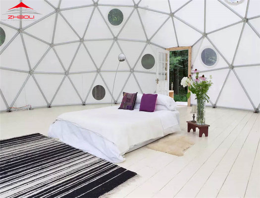 Flame Retardant Clear Geodesic Dome Tent For Outdoor Events / Cafe Shop