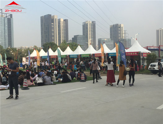 Exhibition Outside Gazebo Tent / Different Size Canopy Party Tent With PVC Roof