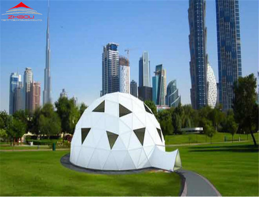 Colorful 25m Large Geodesic Dome Tent Steel Frame PVC Roof Fabric