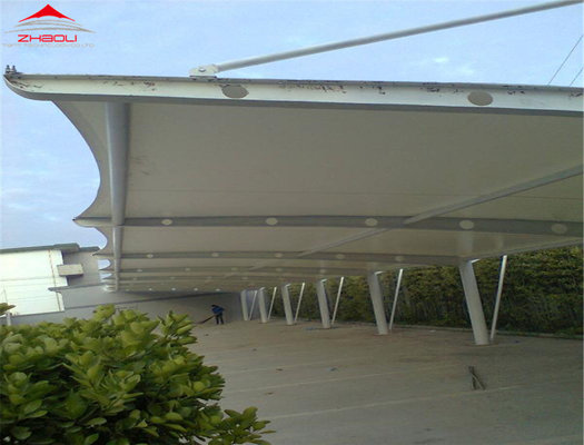 Aluminum Tensile Membrane Structures Car Park Shed DIN 4102 B1 Flame Retardant